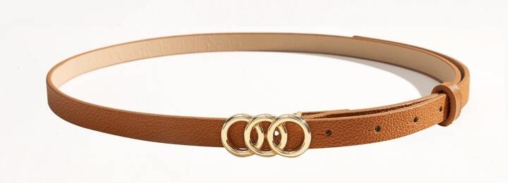 Circle Buckle Brown Belt